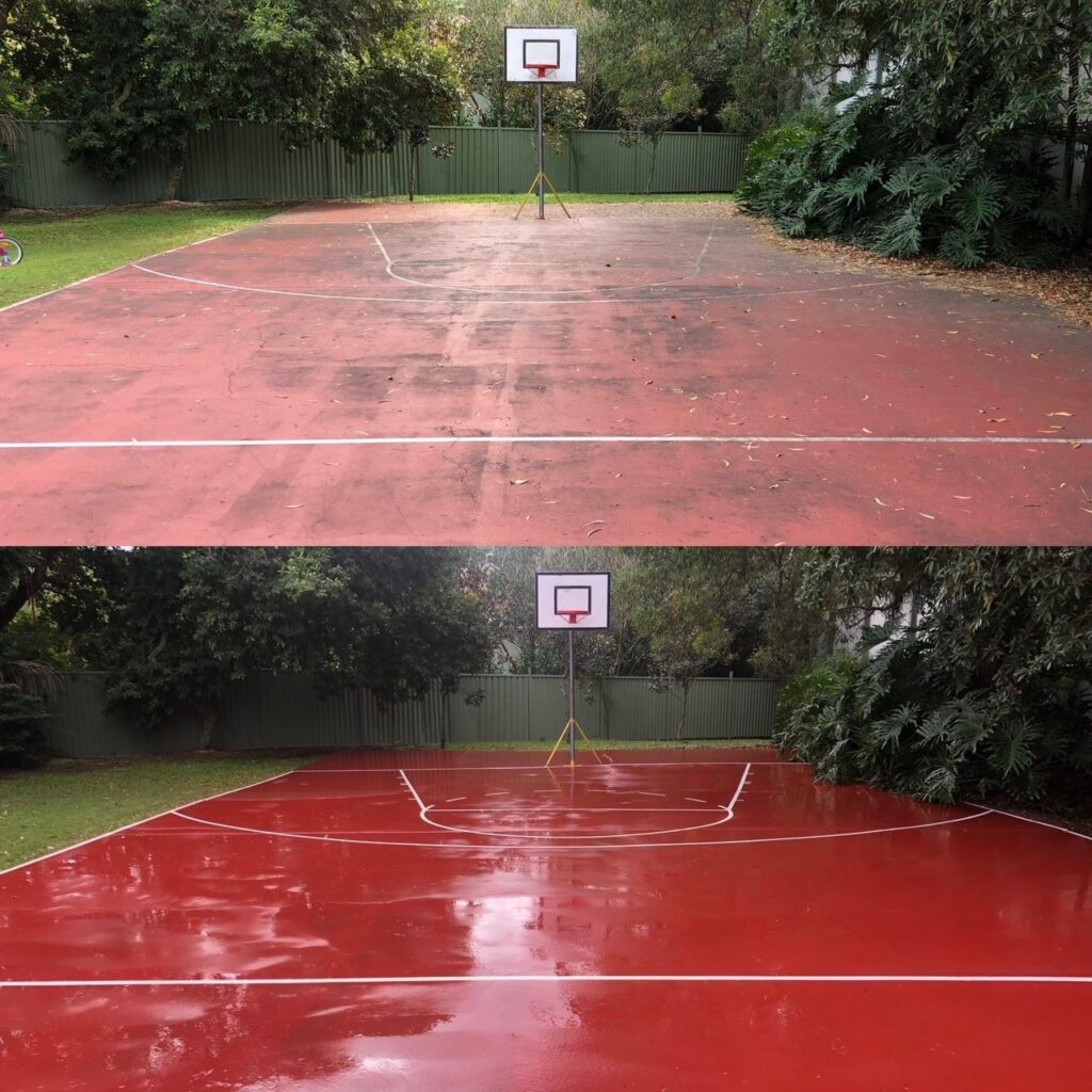 Basketball Court Cleaning Brisbane | Court Pressure Cleaning | MKL